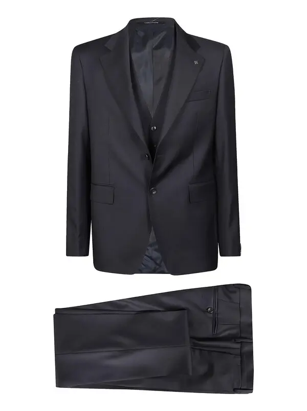 Tagliatore Suit With Vest - Blue