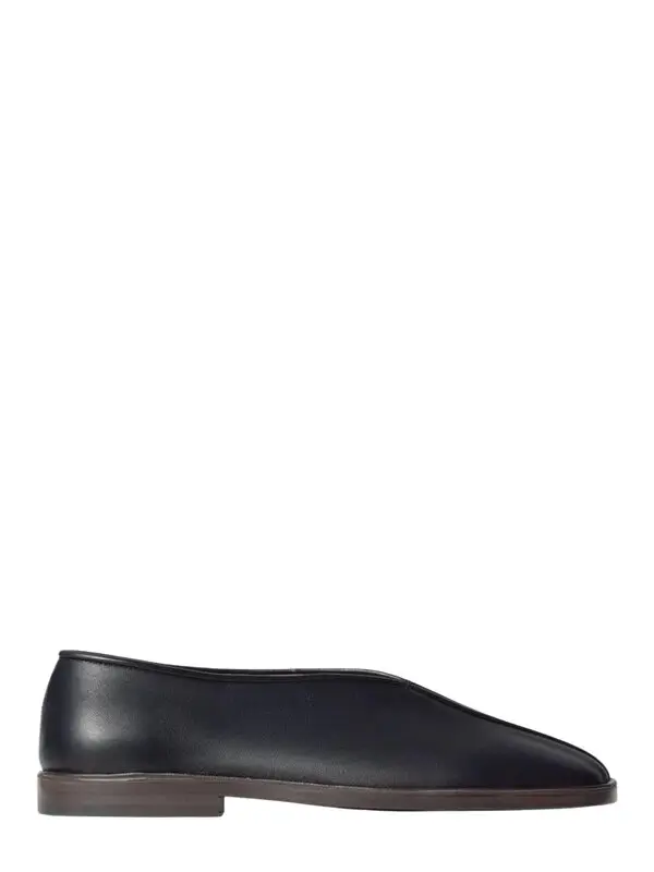 LEMAIRE Flat Piped Slipper - Black