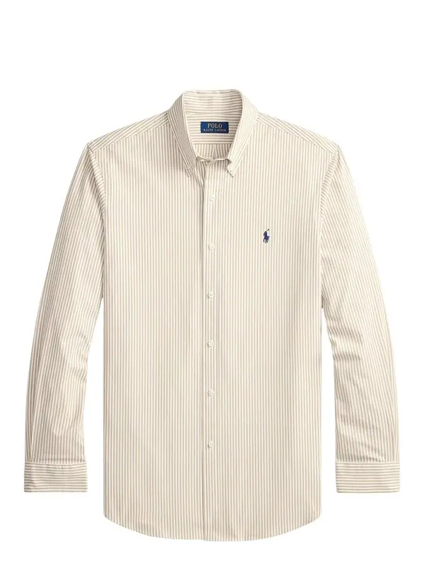 Polo Ralph Lauren Custom Fit Striped Shirt - Beige