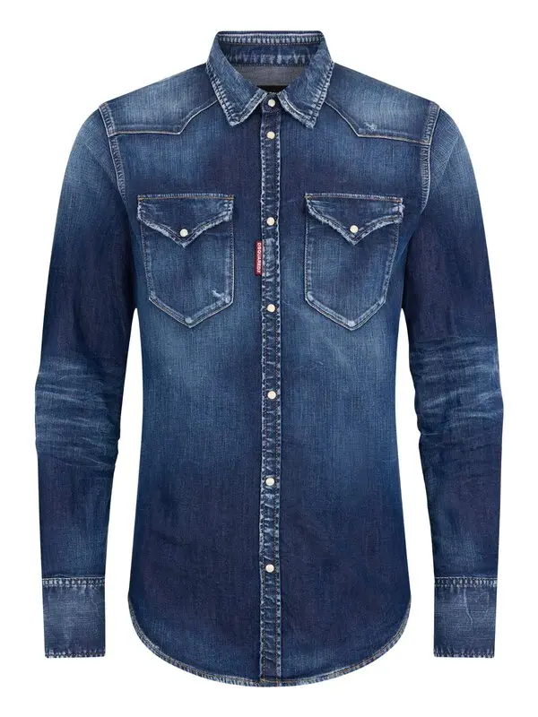 Dsquared2 Pefecto Wash Classic Shirt - Blue