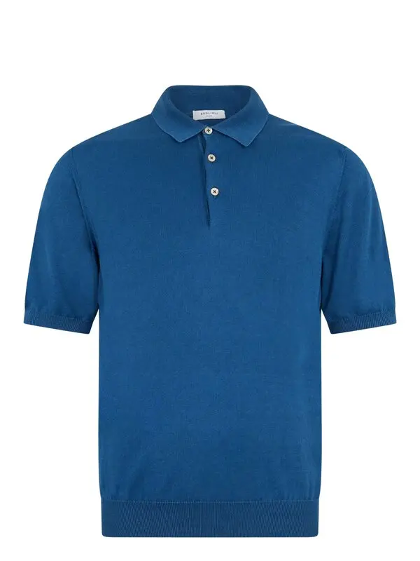 Boglioli Short-sleeved Polo Shirt - Blue