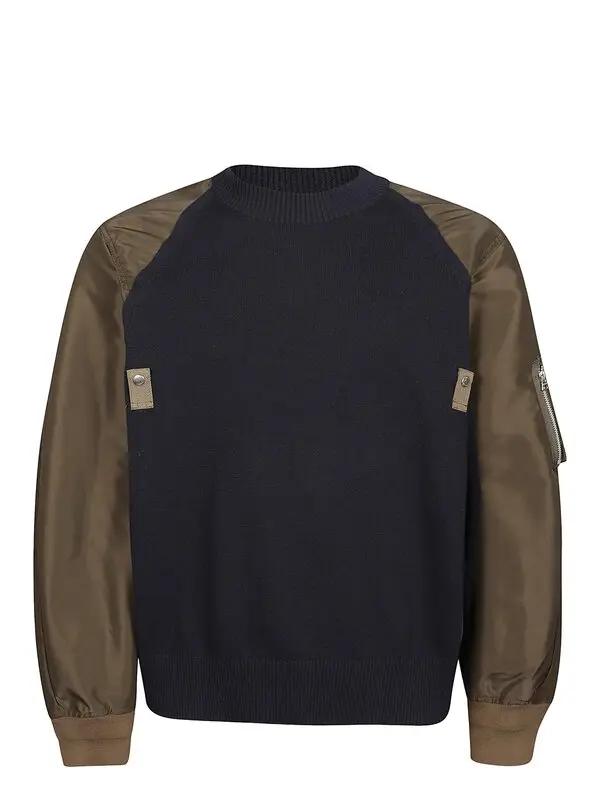 Sacai Two-tone Sweater - Blue