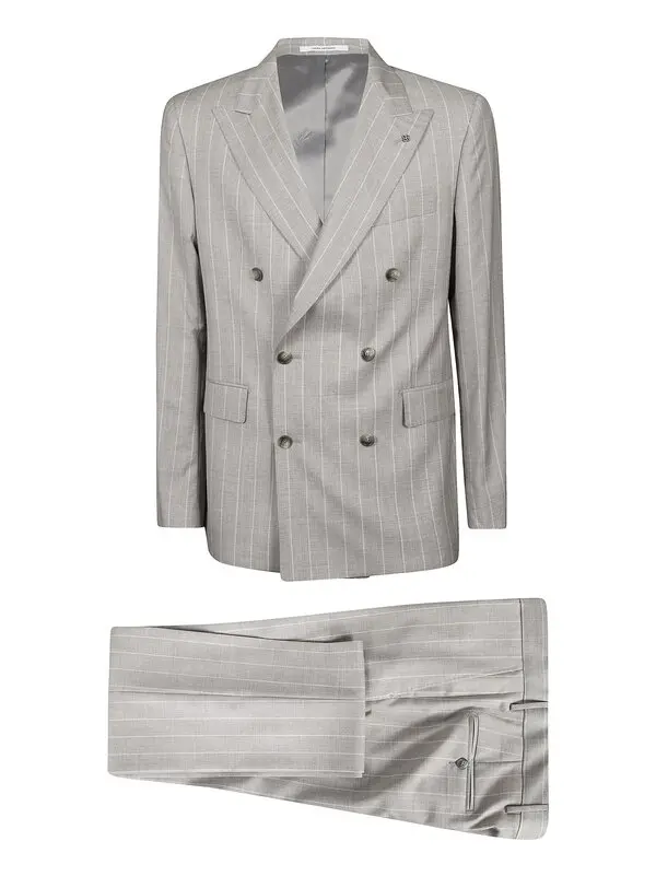 Tagliatore Striped Suit - Grey
