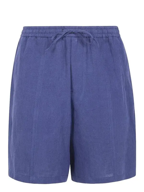 Emporio Armani Linen Shorts - Blue