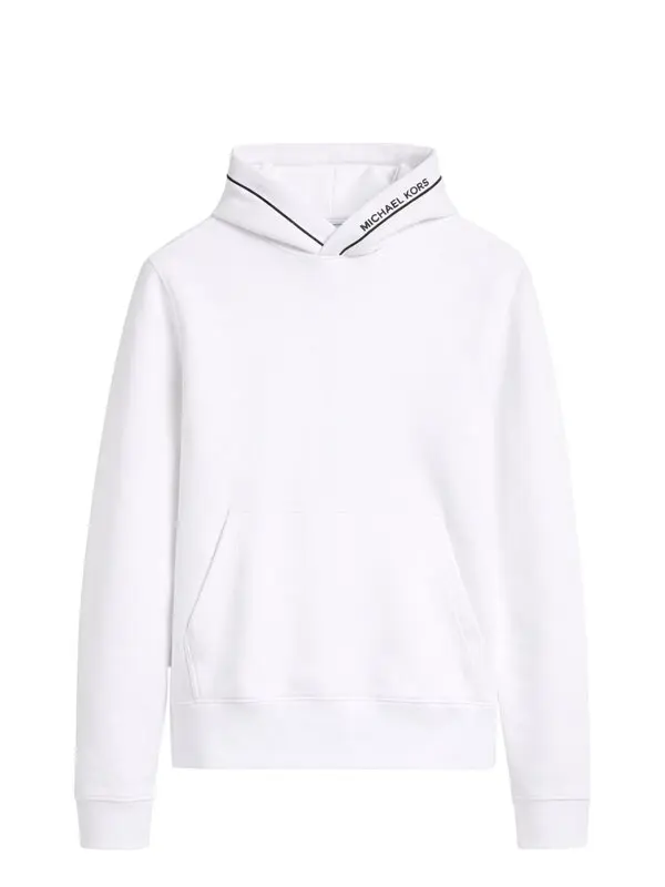 Michael Kors Hooded Sweatshirt With Logo Trim - White