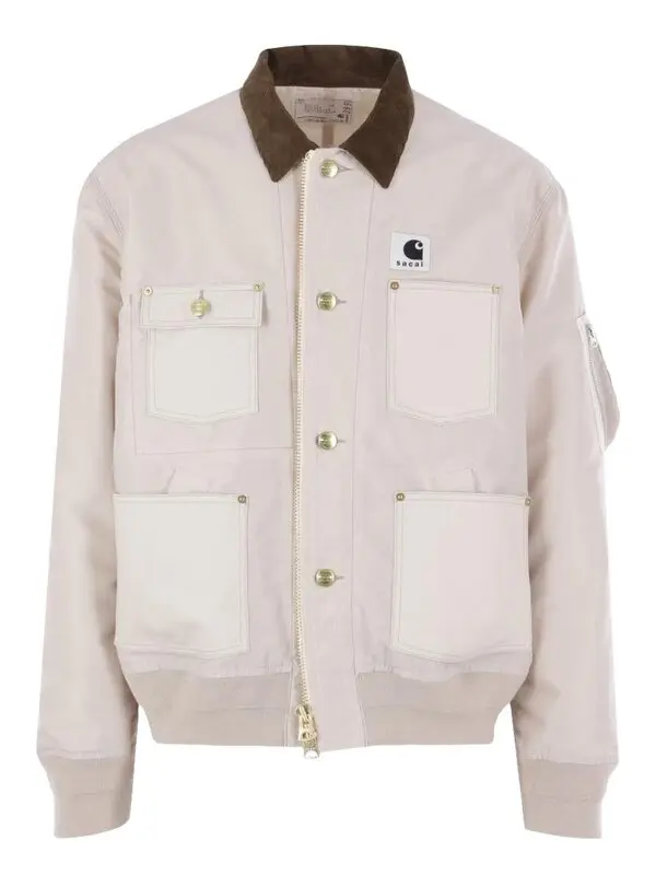 SACAI X CARHARTT WIP Nylon Multi-pocket Jacket - White