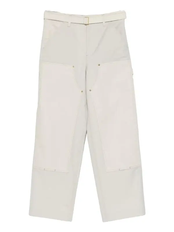 SACAI X CARHARTT WIP Wool Blend Trousers - White
