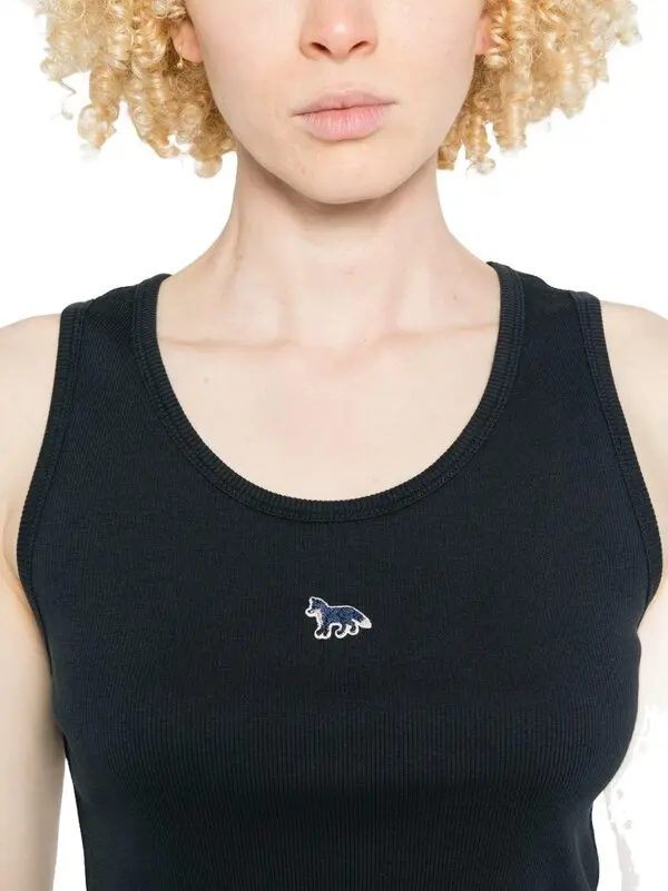 Maison Kitsuné Baby Fox Cotton Tank Top - Blue