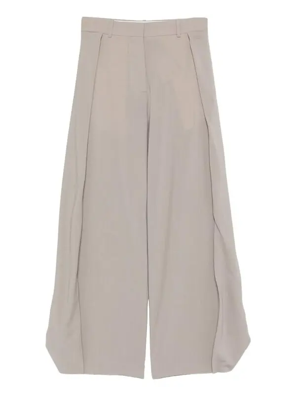 Loewe Wool Wide-leg Trousers - Grey