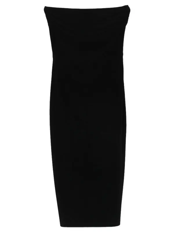 Norma Kamali Strapless Midi Dress - Black