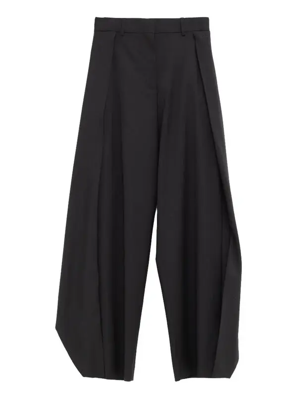 Loewe Wool Wide-leg Trousers - Black