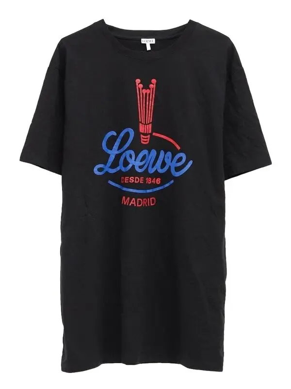 Loewe Logo Cotton T-shirt - Black