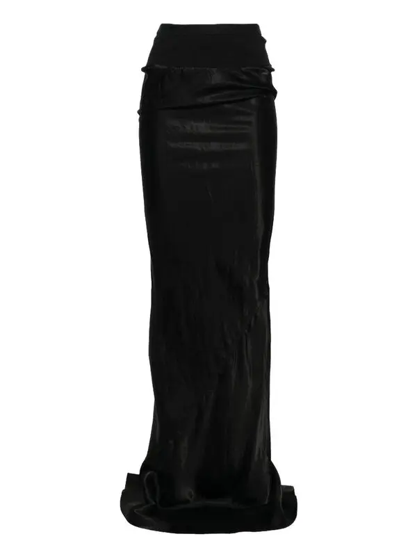 Rick Owens Rucked Long Skirt - Black