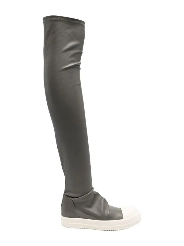 Rick Owens Leather Over-the-knee Boots - Grey