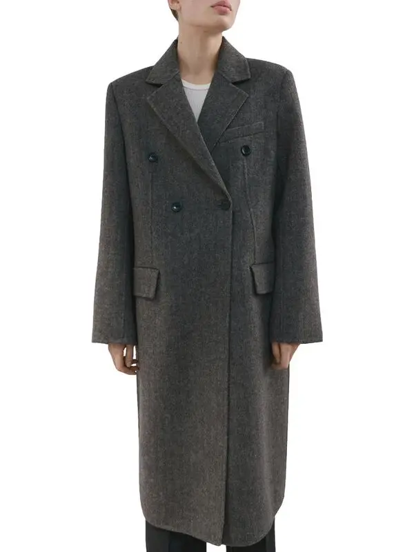 Mango Wool-blend Coat - Grey
