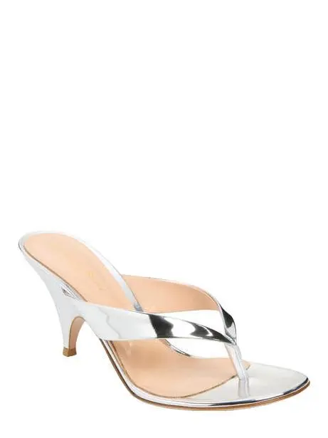 GIANVITO ROSSI Sofia Slide Sandal - Silver