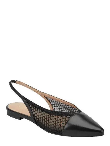 Marc Fisher Davin Pointed Toe Slingback Flat - Black
