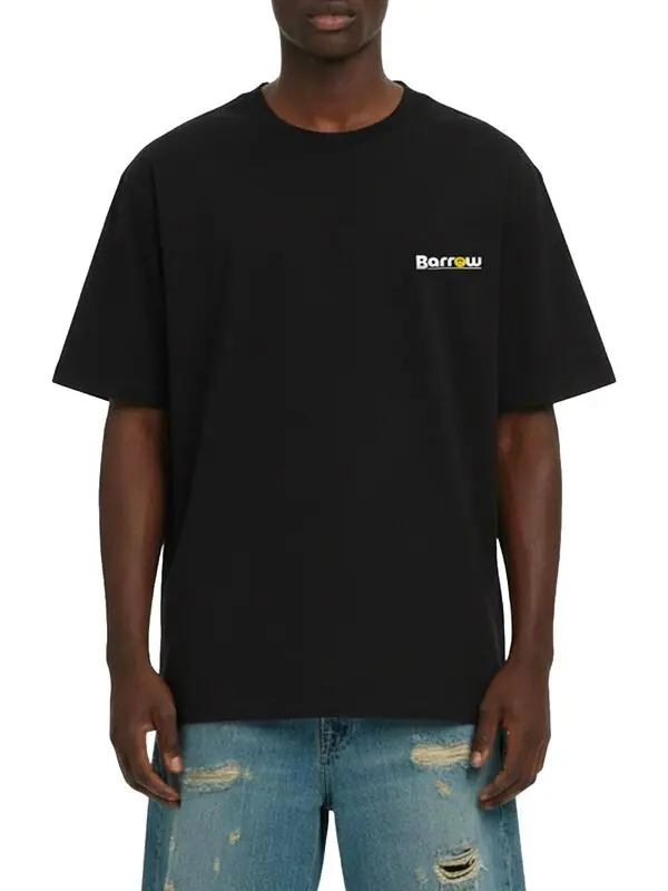 BARROW Cotton T-shirt With Logo - Black