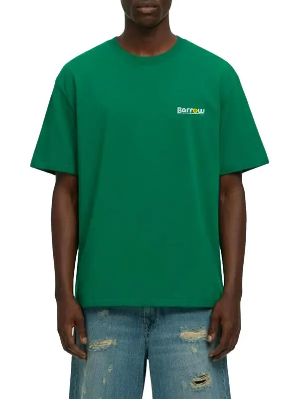 BARROW Cotton T-shirt With Logo - Green