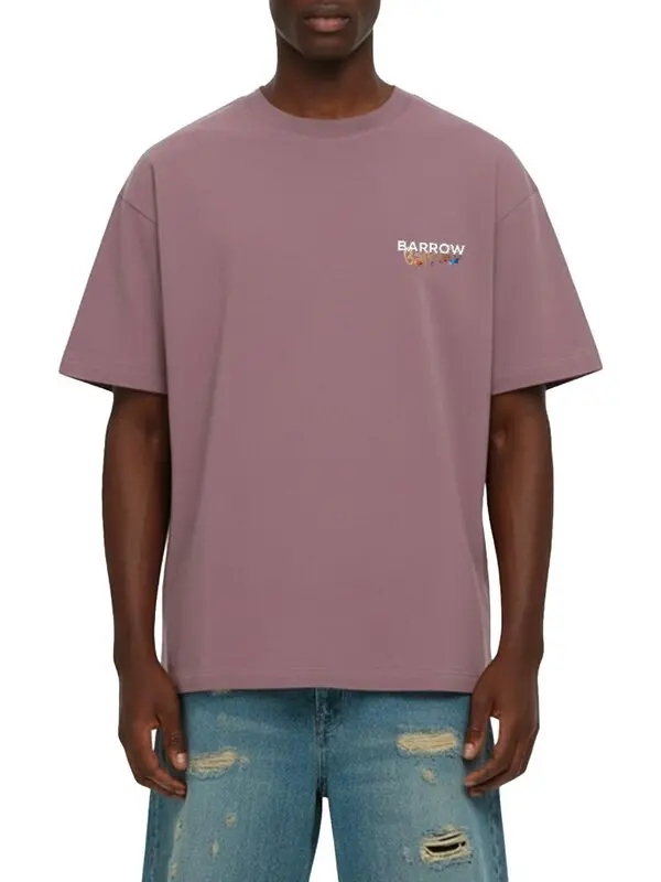 BARROW Cotton T-shirt With Teddy Print - Pink
