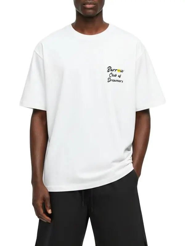 BARROW Printed Cotton T-shirt - White