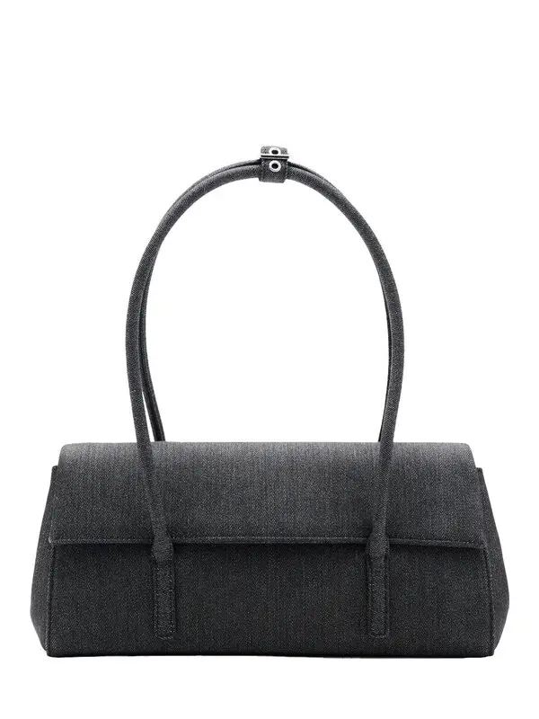 Mango Denim Shoulder Bag - Dark Blue