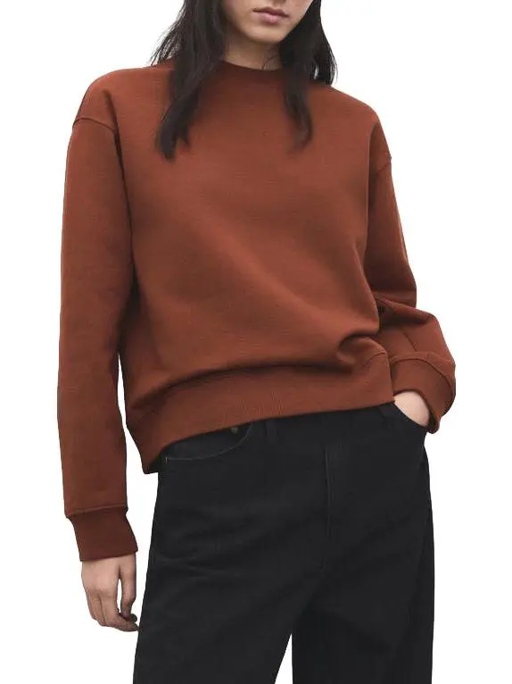 Mango Cotton Crewneck Sweatshirt - Russet