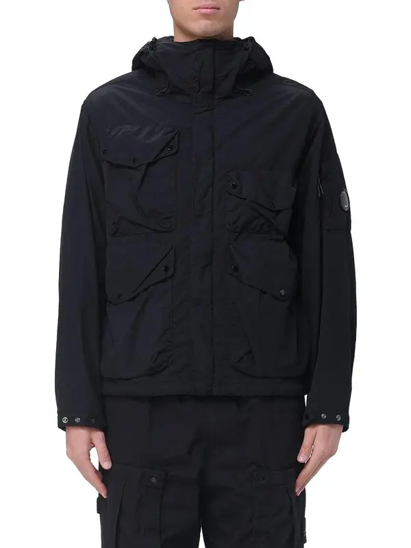 C.P. COMPANY Utility Jacket With Hood - Black