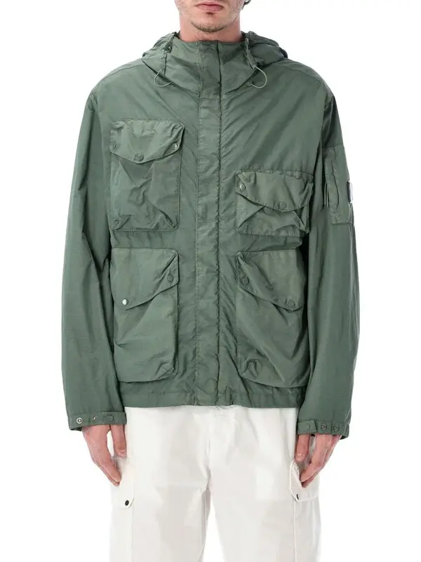 C.P. COMPANY Utility Jacket With Hood - Green