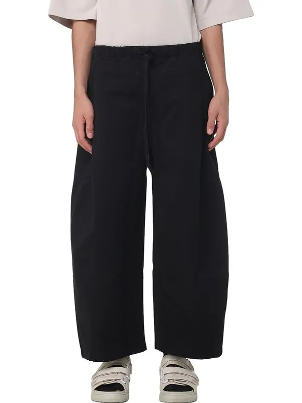 ENTIRE STUDIOS Wide Leg Cotton Trousers - Black