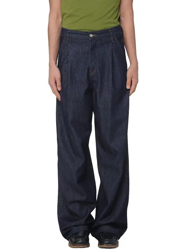 Dries Van Noten Wide Leg Jeans - Blue