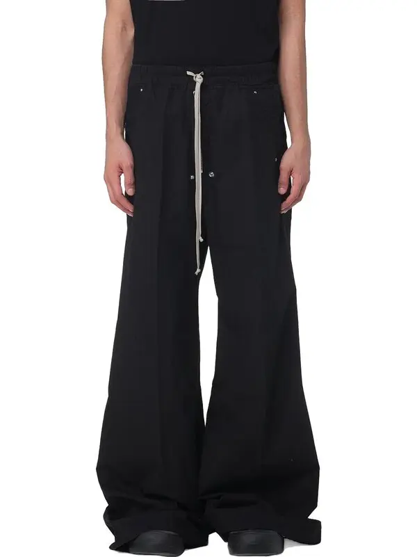 Rick Owens Cotton Flared Trousers - Black