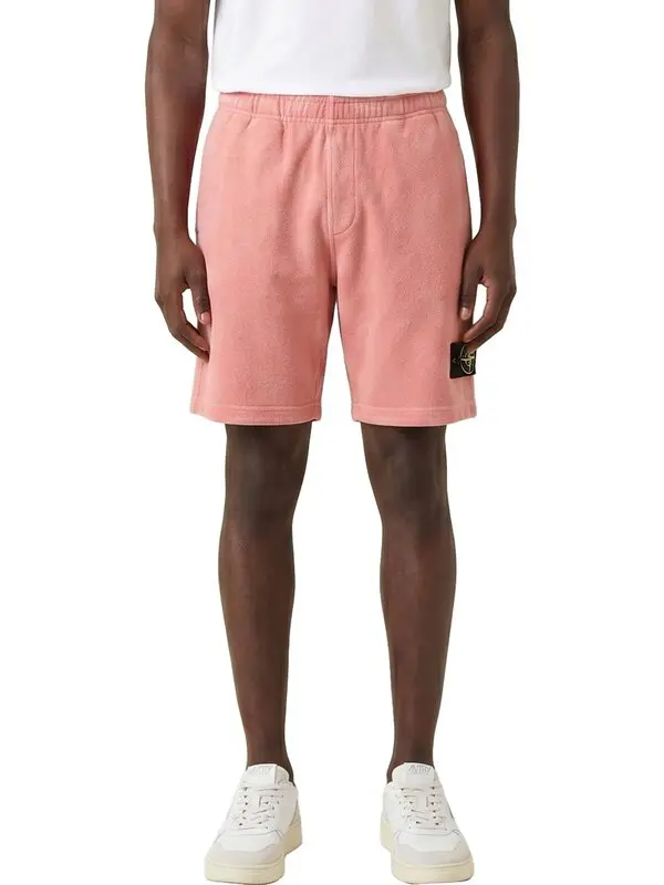 Stone Island Cotton Sports Shorts - Pink