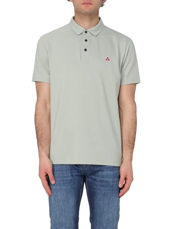Peuterey Cotton And Silk Blend Polo Shirt - Green