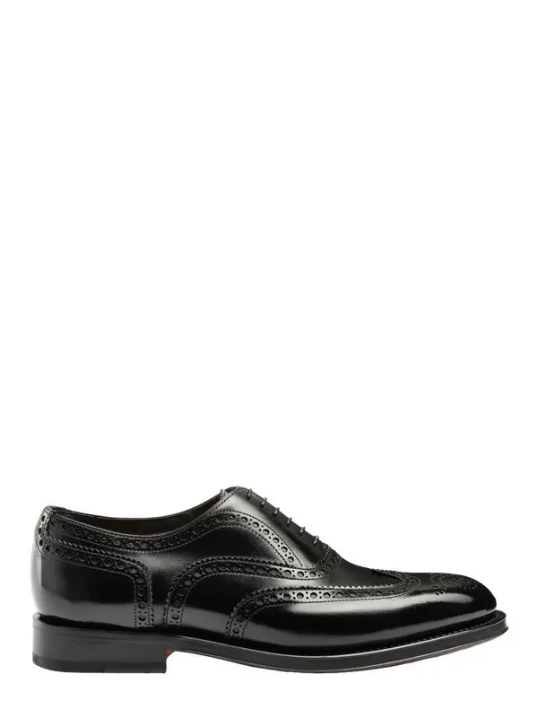Santoni Brogue Shoes - Black