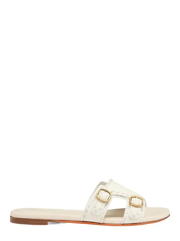 Santoni Heeled Sandal - White