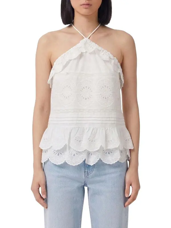 Isabel Marant Étoile Prisha Top With Ruffles - White