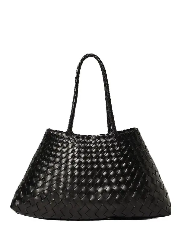 Dragon Diffusion Santa Croce Large Woven Leather Bag - Black