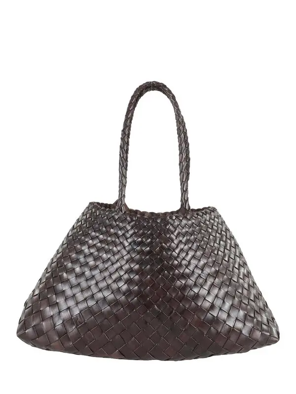 Dragon Diffusion Woven Leather Shoulder Bag - Cocoa