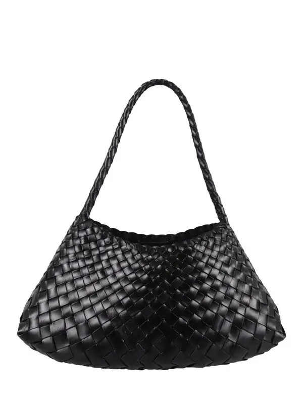 Dragon Diffusion Woven Shoulder Bag - Black