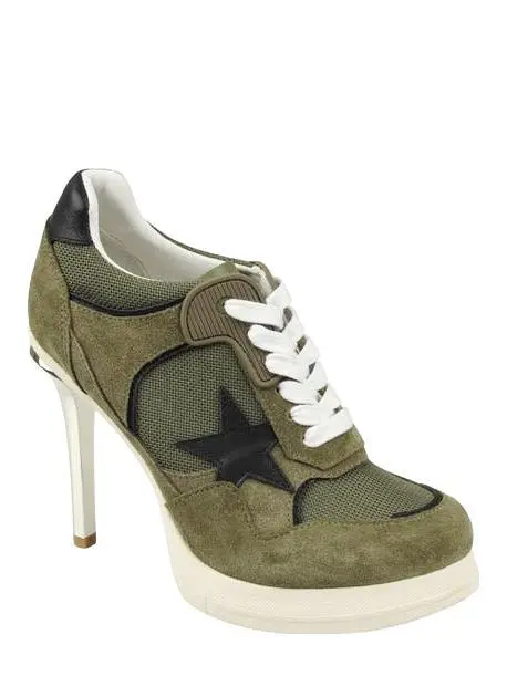 ZIGI Stiletto Platform Pump - Army Green Suede