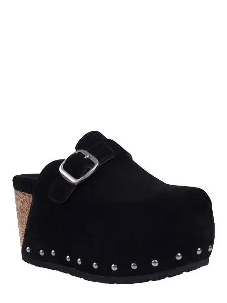 ZIGI Cuna Platform Clogs - Black Suede