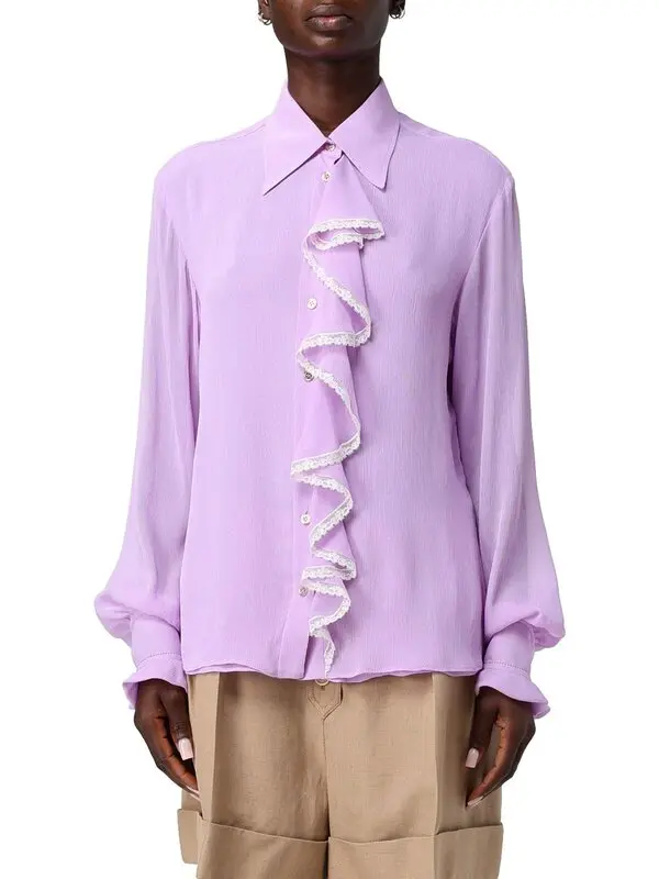 Alberta Ferretti Ruffled Shirt - Lilac