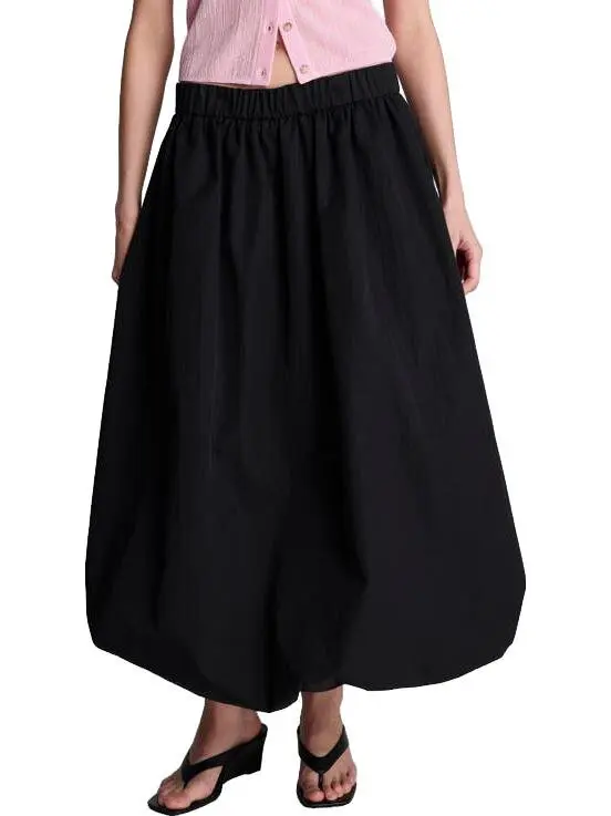 KENNETH COLE Bubble Hem Midi Skirt - Black