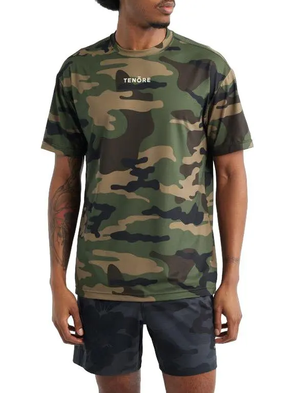 TENŌRE Short Sleeve Upf 50+ Graphic T-shirt - Olive Camo