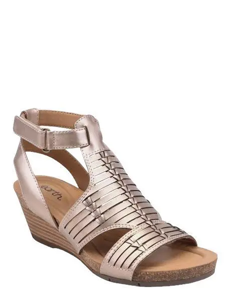 Earth Helodie Wedge Sandal - Pewter