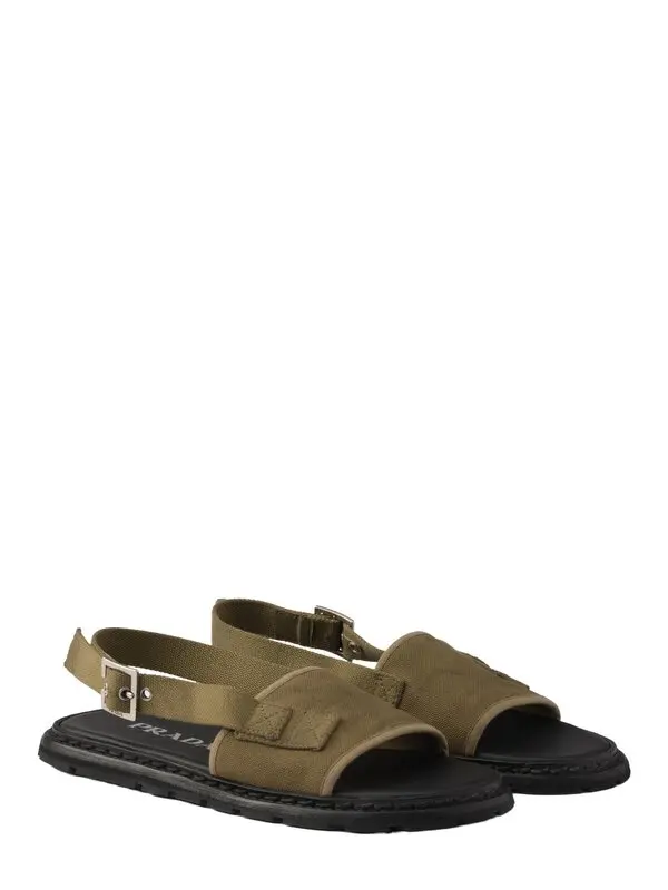 Prada Canvas Sandals - Green