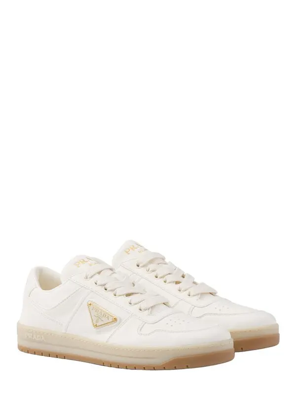 Prada Downtown Nappa Leather Sneakers - Neutral