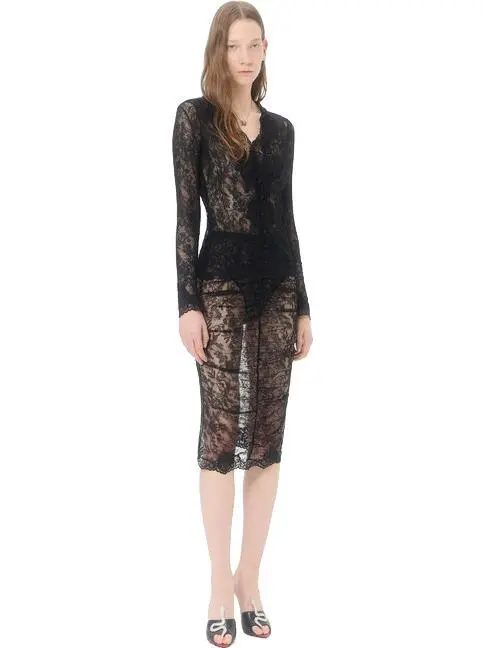Valentino Garavani Stretch Lace Cardigan - Black