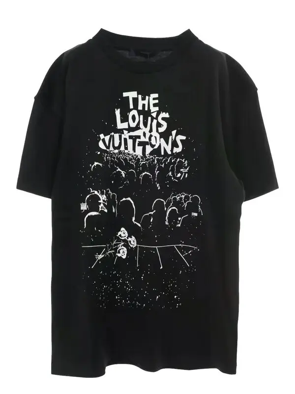 LOUIS VUITTON Concert-print Crew-neck T-shirt - Black